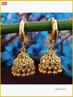 Jewelry | Traditional Indian Jhumka Hoop Earrings Set For Women Bridal ...